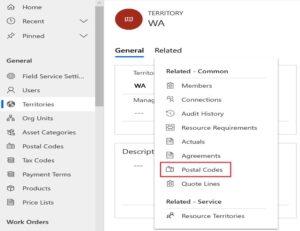 Use of Postal Codes in Dynamics CRM Field Service | CRM Tips