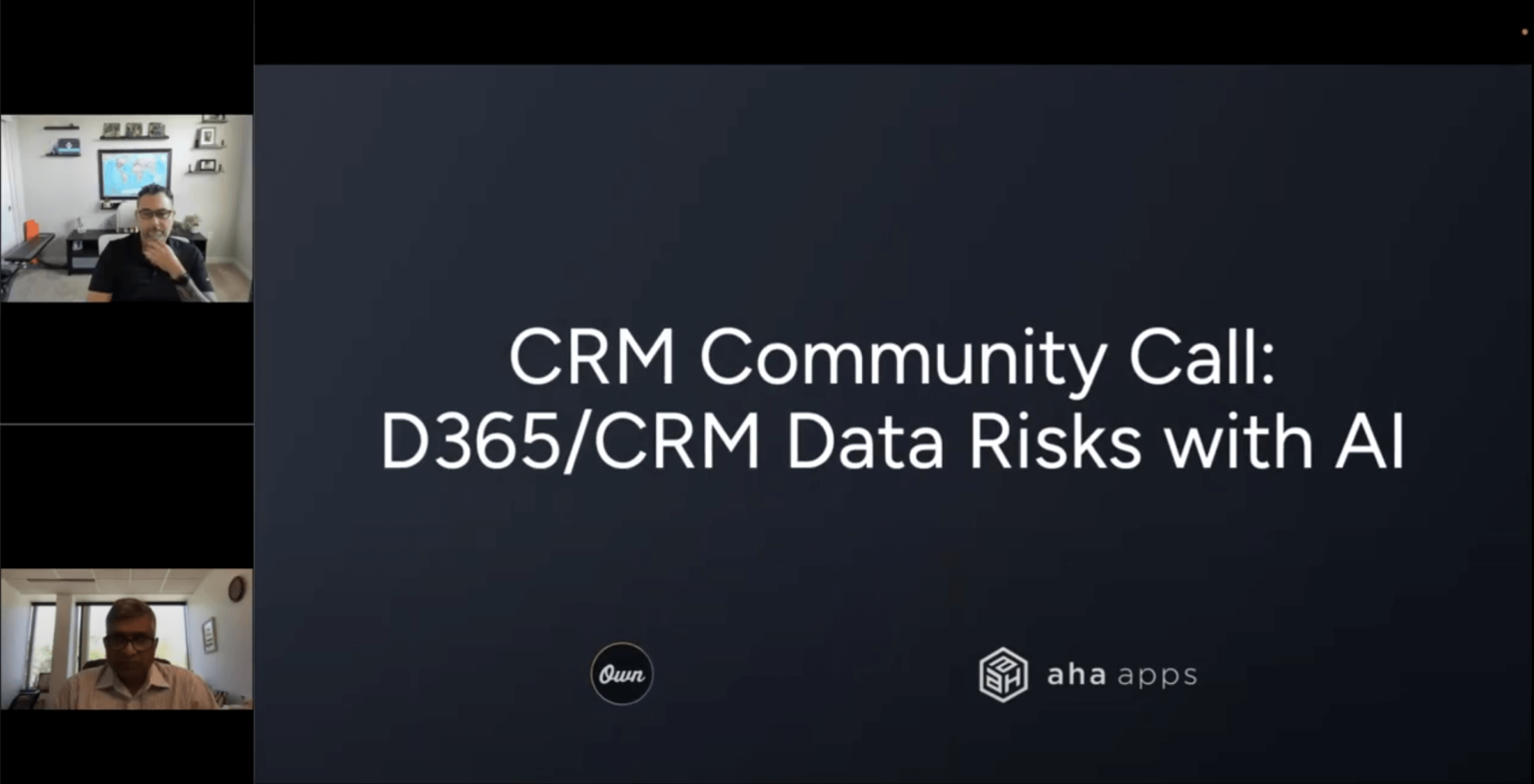 Dynamics 365/CRM Data Risks With AI | Aha Apps In Virginia