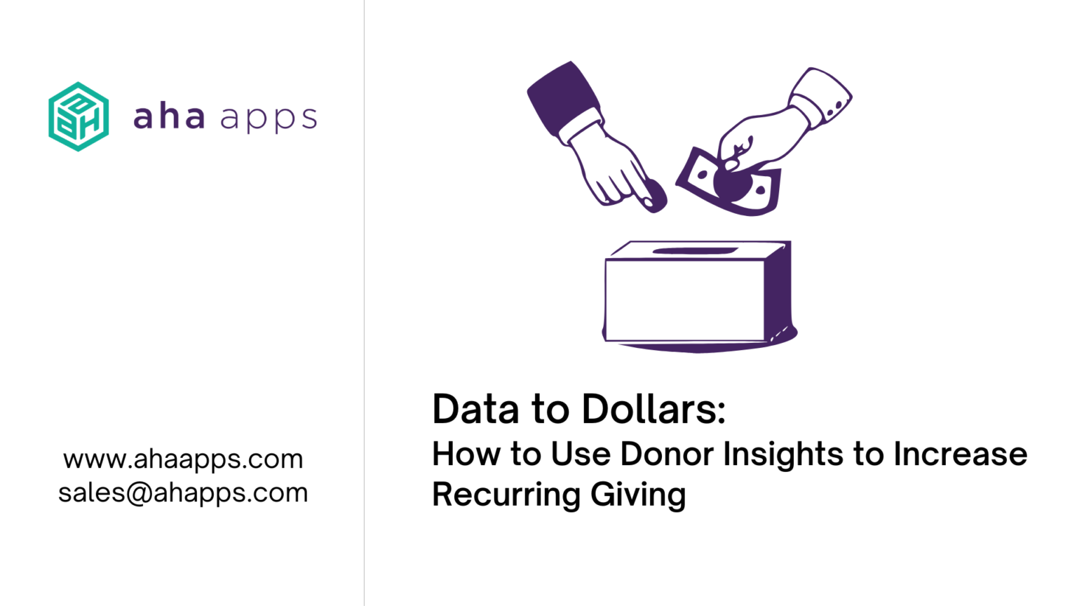 Donor Data To Increase Recurring Giving In 2025 | Aha Apps